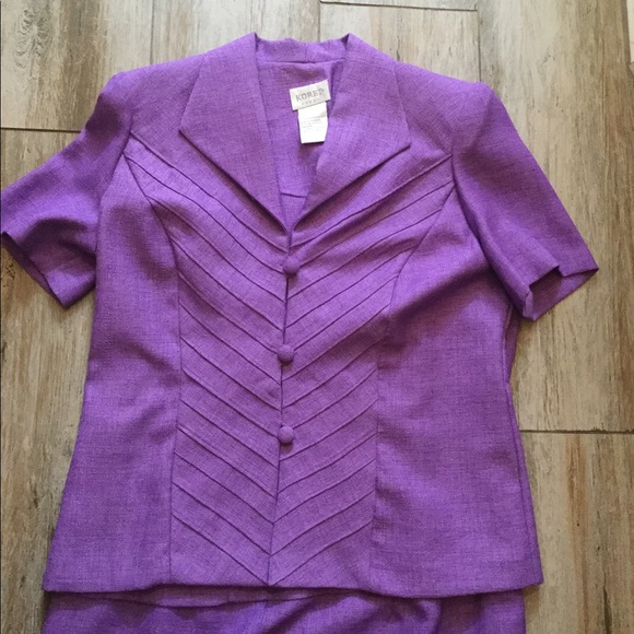 Koret | Dresses | Koret Vintage Dress And Jacket Set Purple Size 8 ...